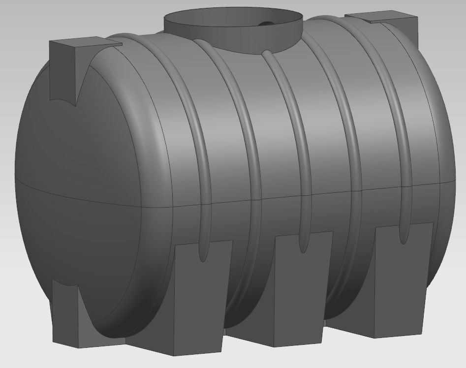 1000L Rotational Moulded Polyethylene Water Tanks 260 Gallon chemical ...